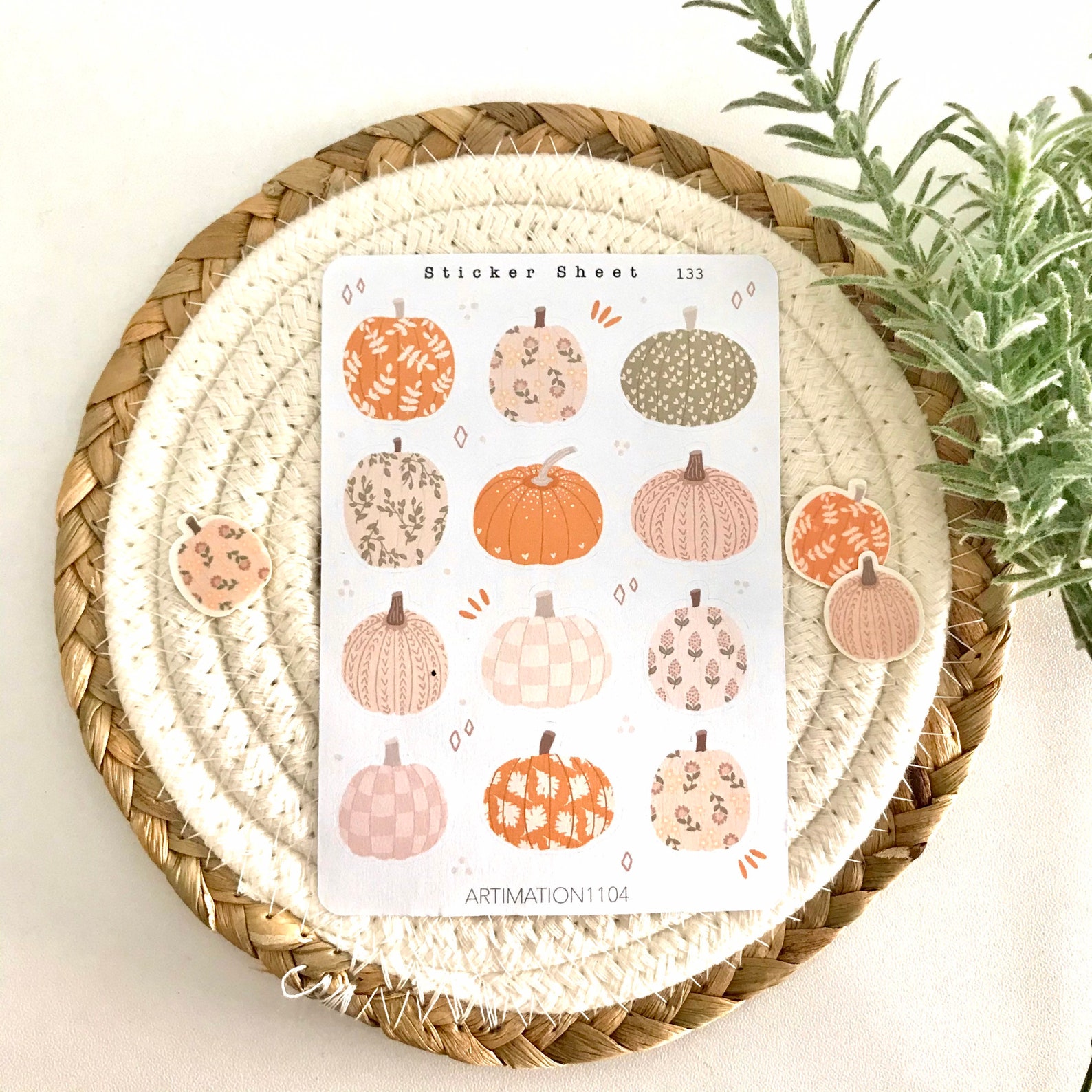 Fall Sticker Sheet BUNDLE of 8 Bullet Journal Sticker | Etsy