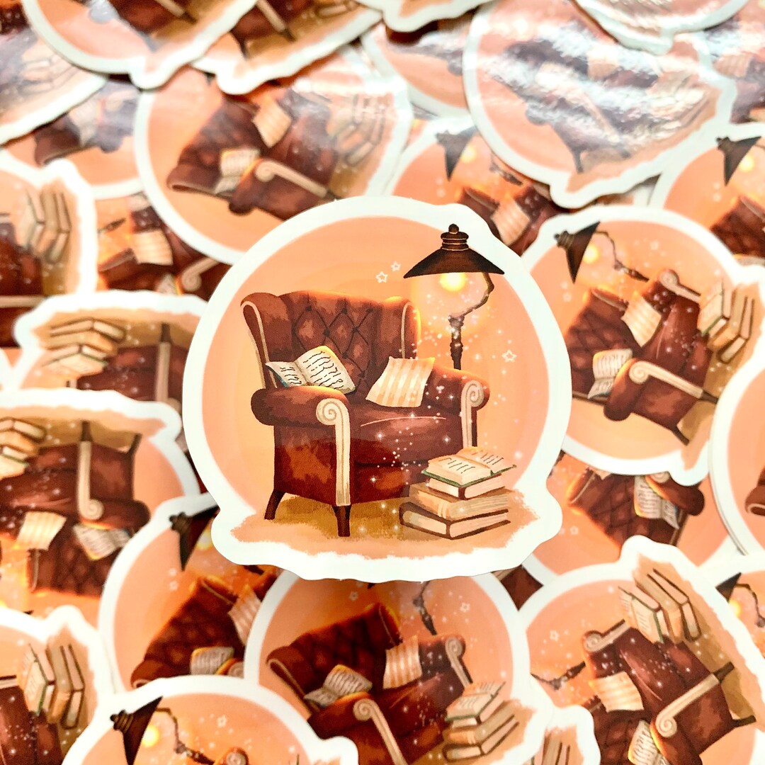 Vinyl Sticker cozy Reading Decorative Sticker Decal Aesthetic Vinyl ...