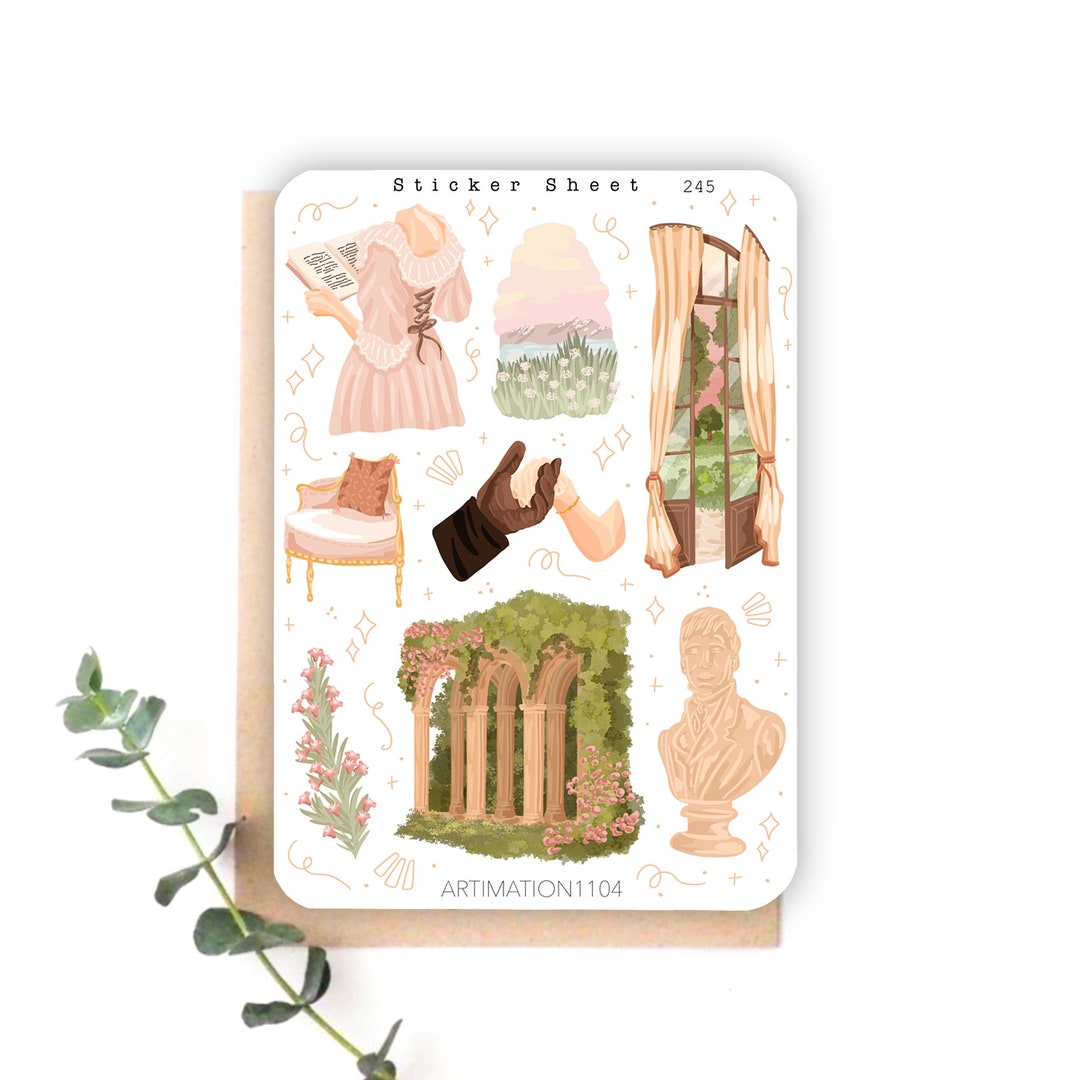 Sticker Sheet elizabeth & Darcy 245 Bullet Journal, Scrapbook , Planner ...