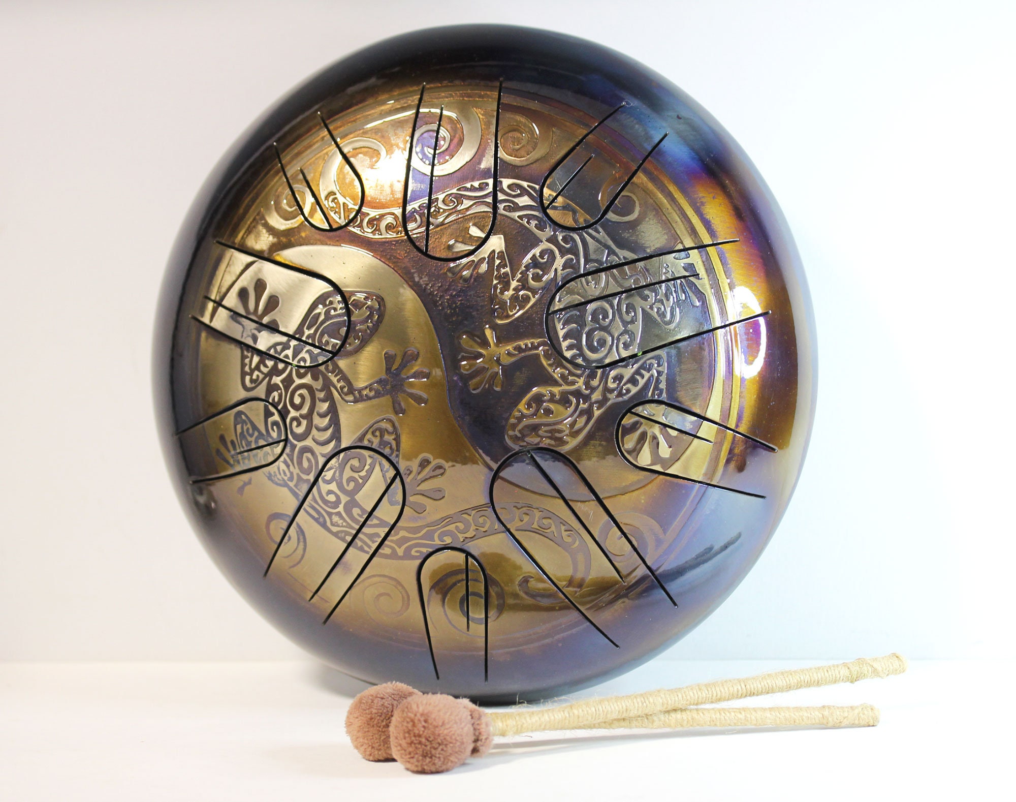 12 DVUTONE Steel Tongue Drum LIZARDS duotone or | Etsy