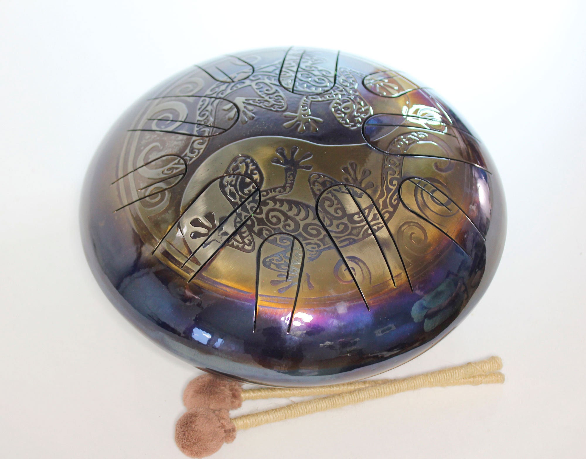 12 DVUTONE Steel Tongue Drum LIZARDS duotone or | Etsy