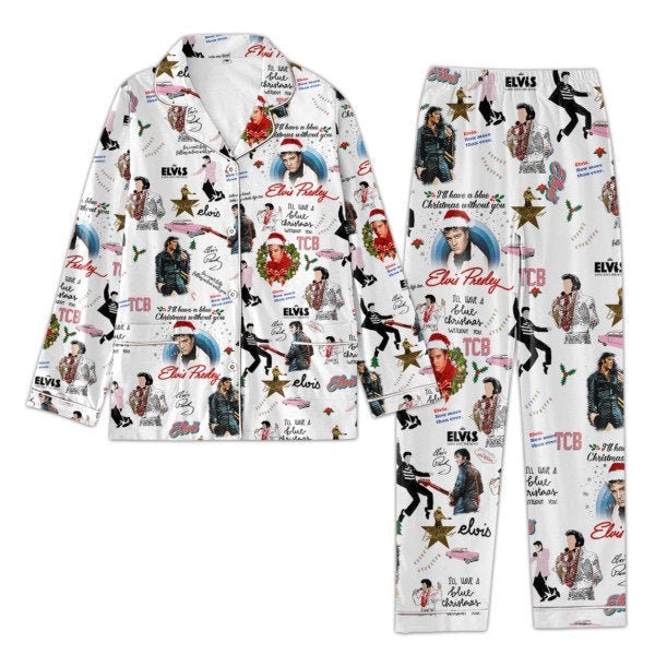 Elvis Presley Pajamas Set, Elvis Presley Pyjamas,Elvis Presley Long ...