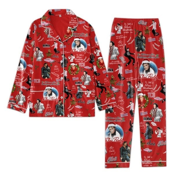 Elvis Presley Pajamas Set, Elvis Presley Pyjamas,Elvis Presley Long ...