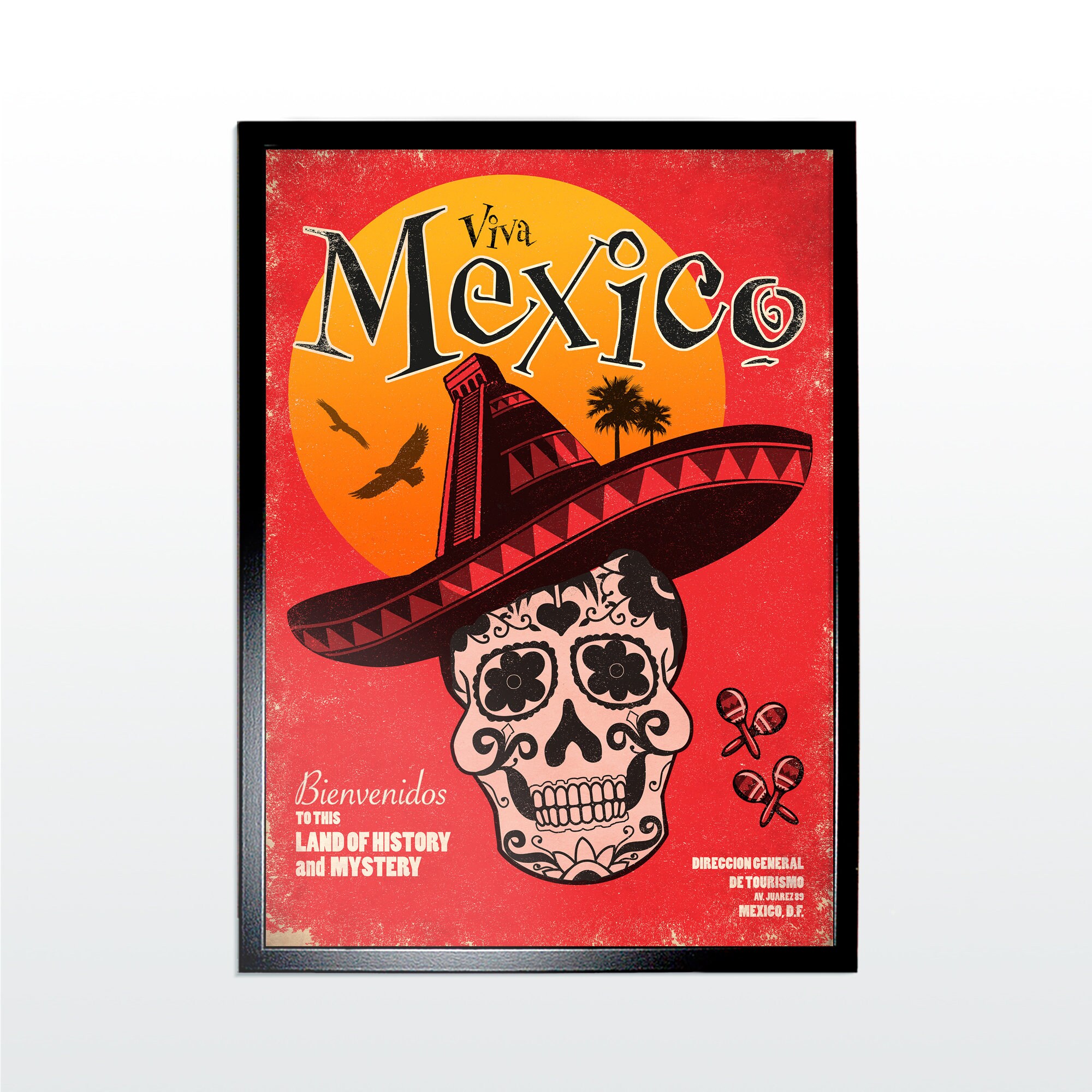 Vintage Travel Poster: Mexico. 1950s Retro Style Art Print - Etsy