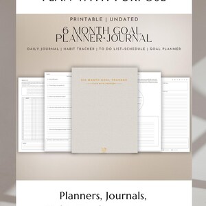 Goal Planner Monthly Habit Tracker Self Assessment Undated Printable ...