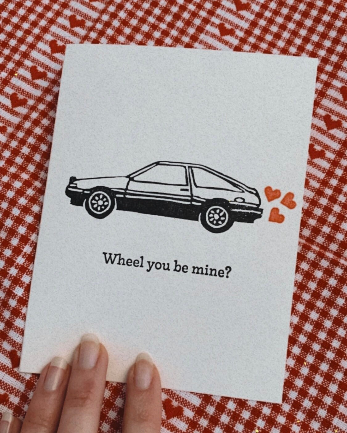 Hand Drawn Custom Car Card - Hand Drawn Custom Car Greeting Note Card ...