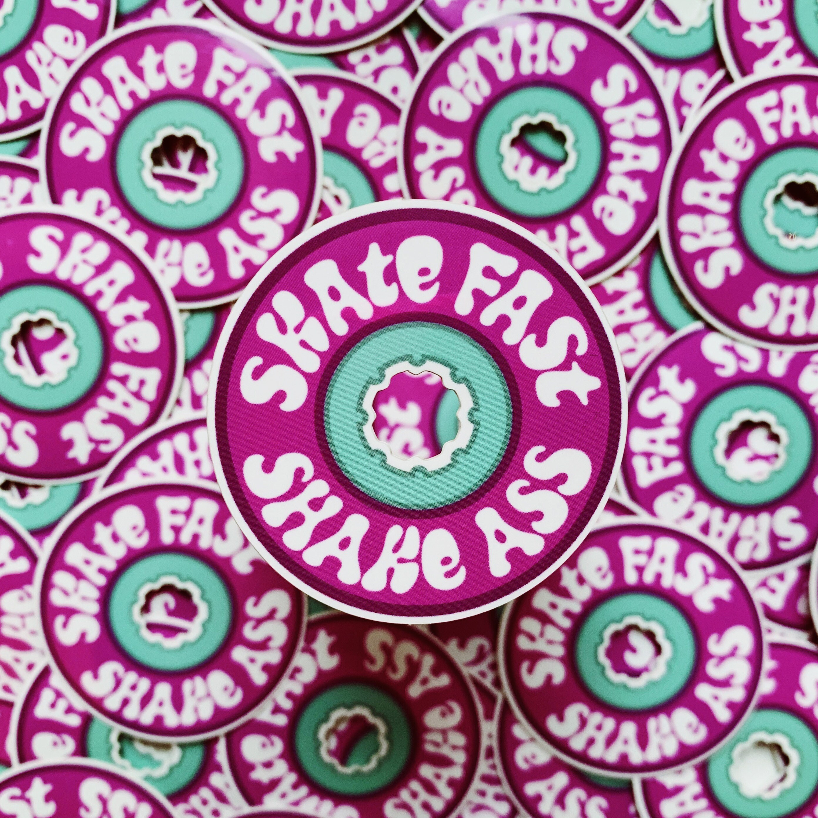 Roller Skate Sticker 3 Pack 2 Wheels and 1 Roller Skate | Etsy