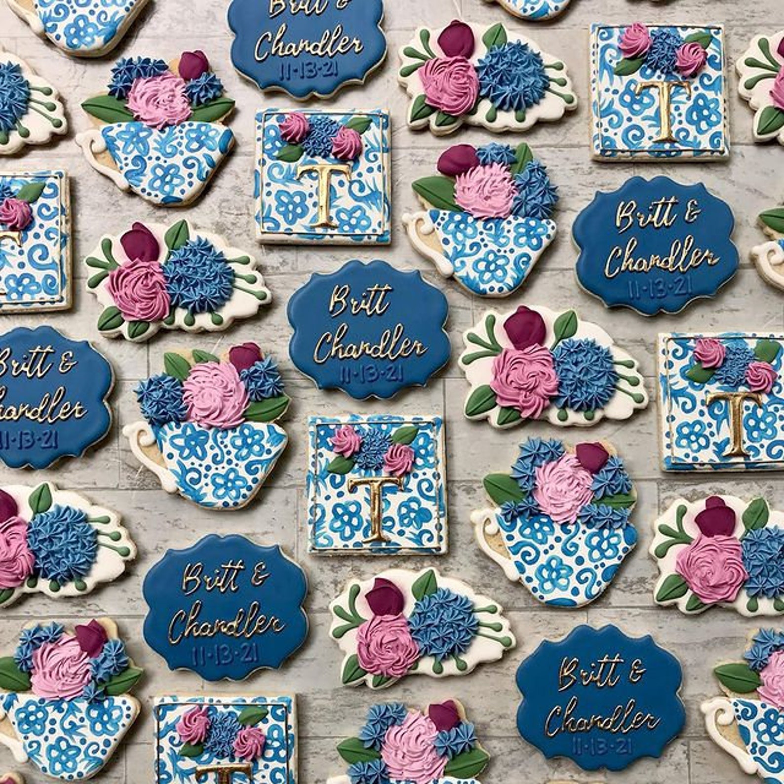 Wedding Bridal Bride Groom Shower Custom Personalized Hand DECORATED ...