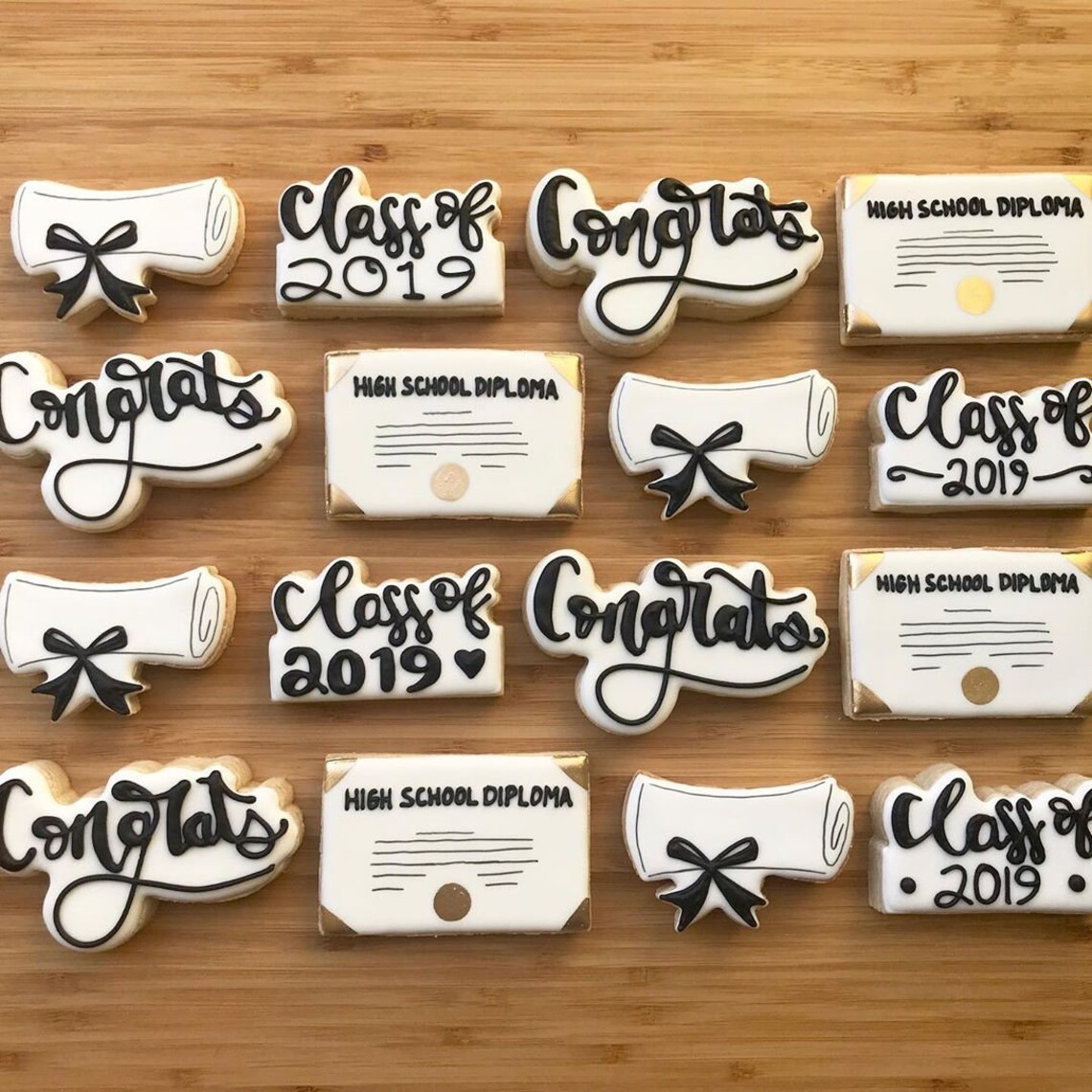Graduation Highschool College Shortbread Cookies Decorated - Etsy