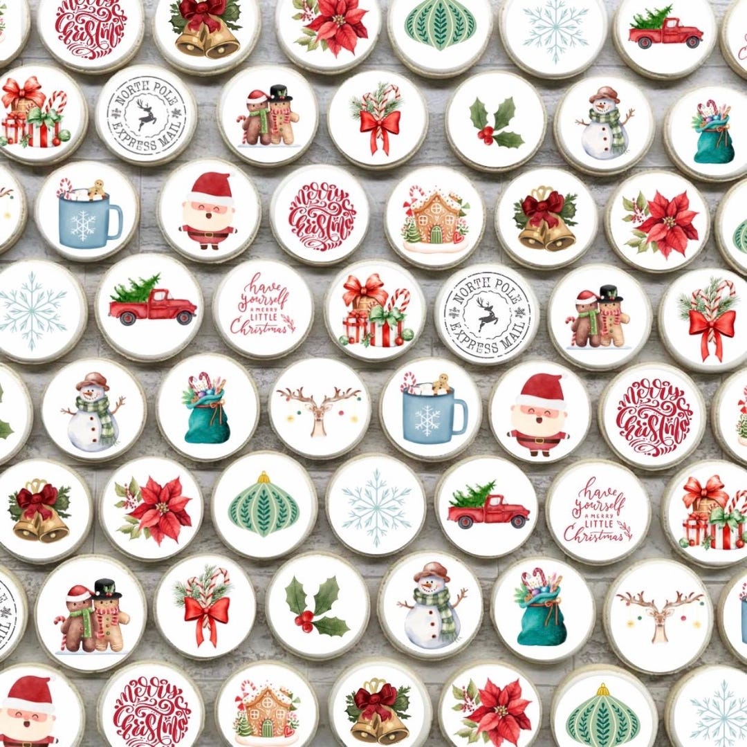 Christmas Custom Printed Holiday Cookies Edible Corporate Gifts, Logo ...
