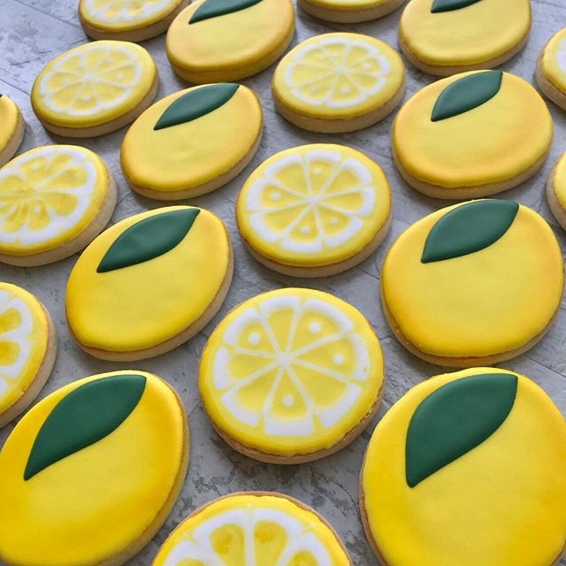 Lemon Slice Shortbread Cookies With Royal Icing | Wedding Cookies ...
