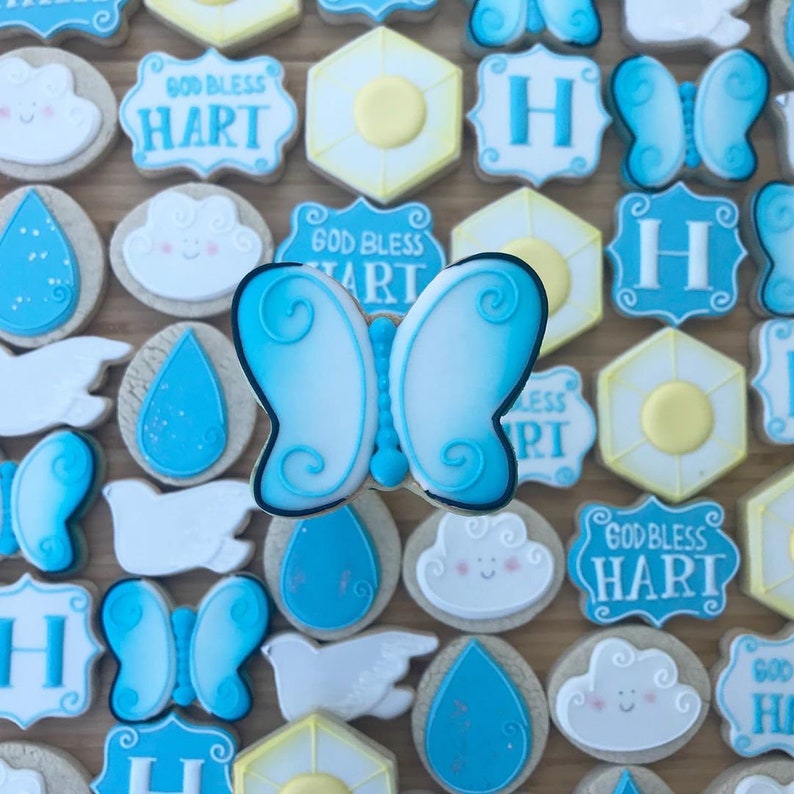 Woodland Baby Animals Nature Baptism Shortbread Cookies with | Etsy