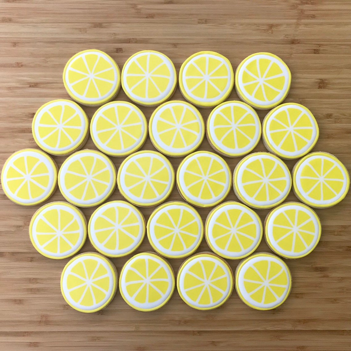 Lemon Slice Shortbread Cookies With Royal Icing | Wedding Cookies ...