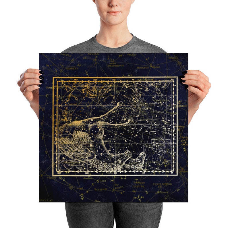 Greek Mythology Star Map Pegasus & Equuleus - Etsy UK