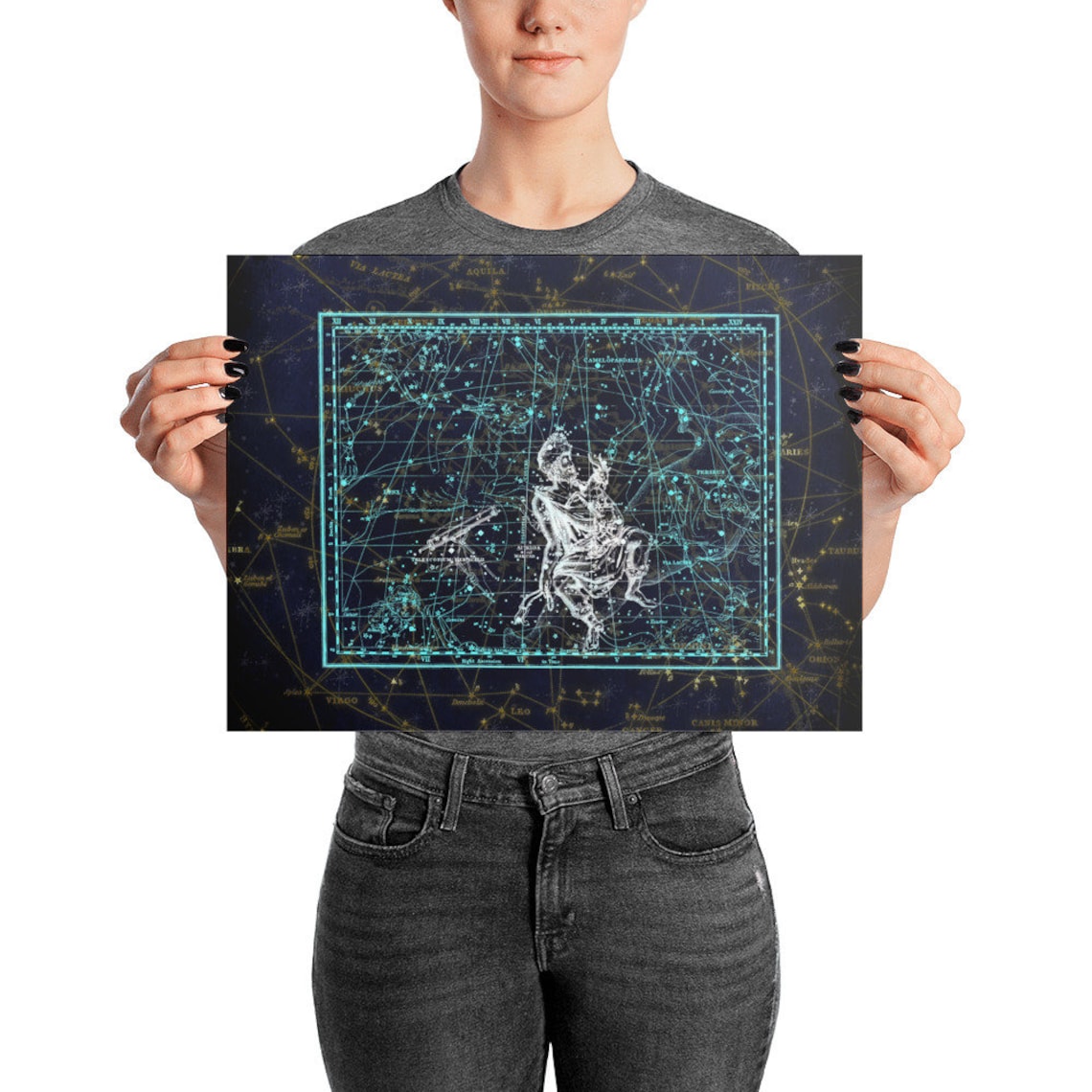 Auriga Greek Mythology Star Map - Etsy