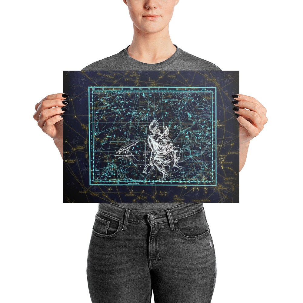 Auriga Greek Mythology Star Map - Etsy
