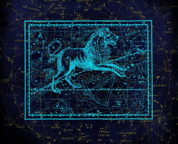 Leo Greek Mythology Star Map - Etsy