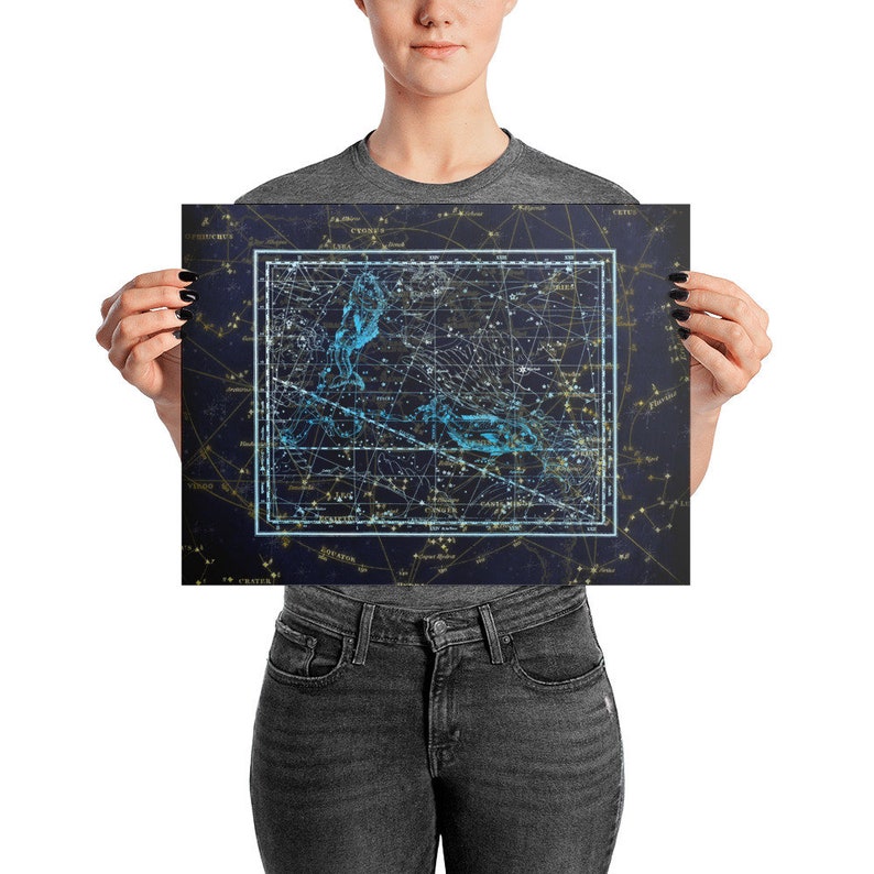 Pisces - Greek Mythology Star Map - Etsy