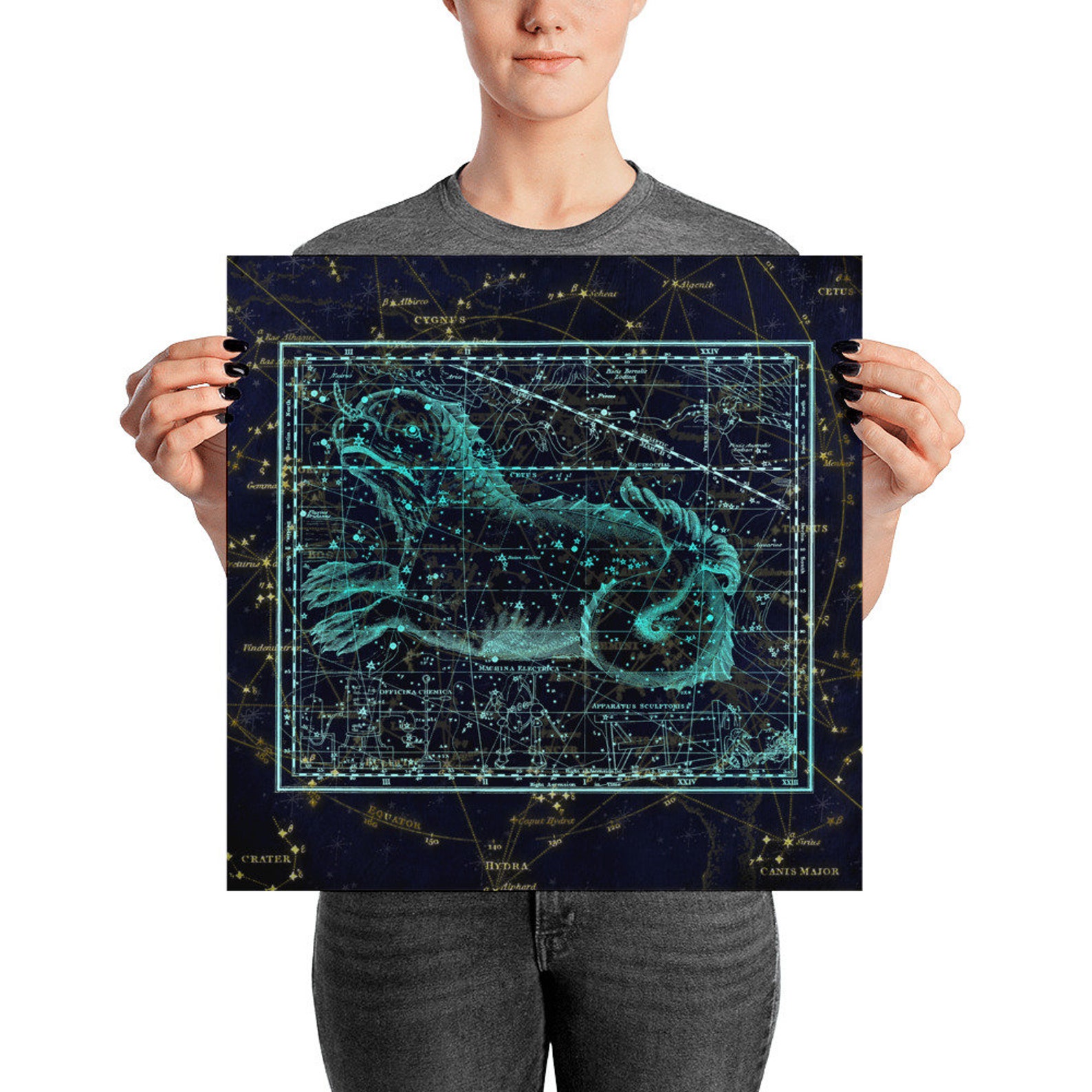 Cetus Greek Mythology Star Map - Etsy