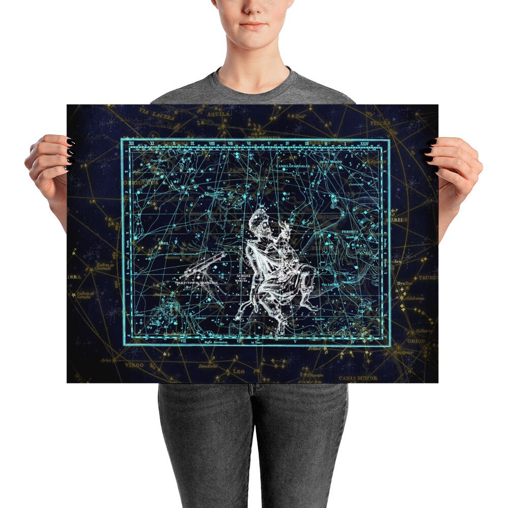 Auriga Greek Mythology Star Map - Etsy