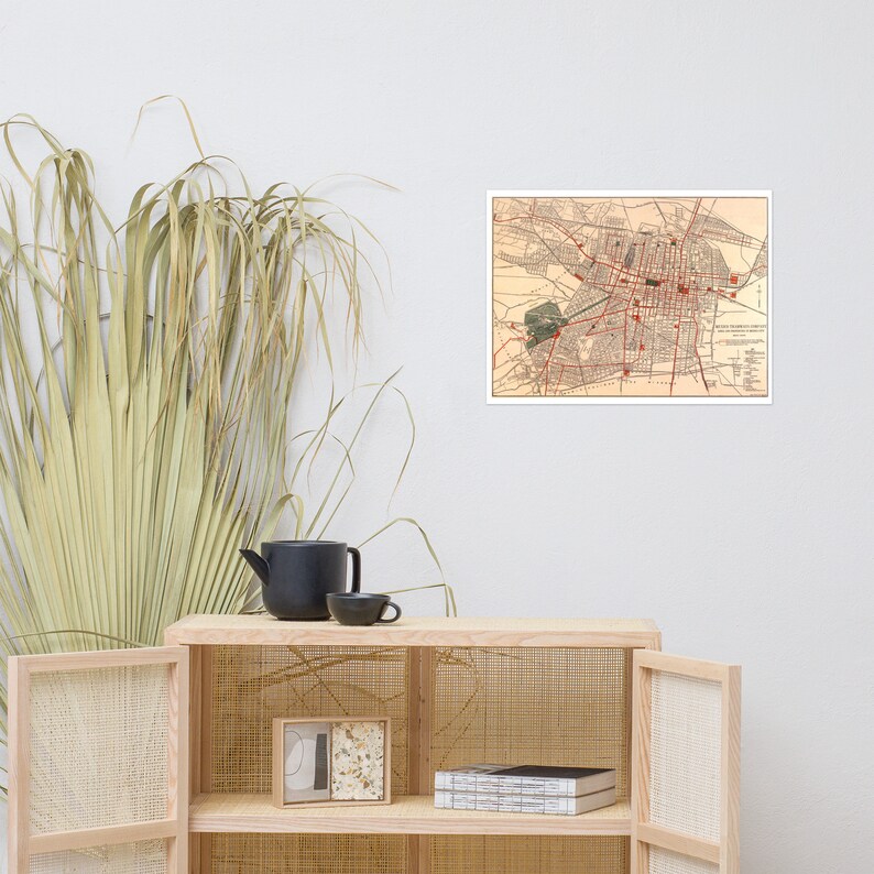 Mexico City Transit Map - 1910's - Etsy