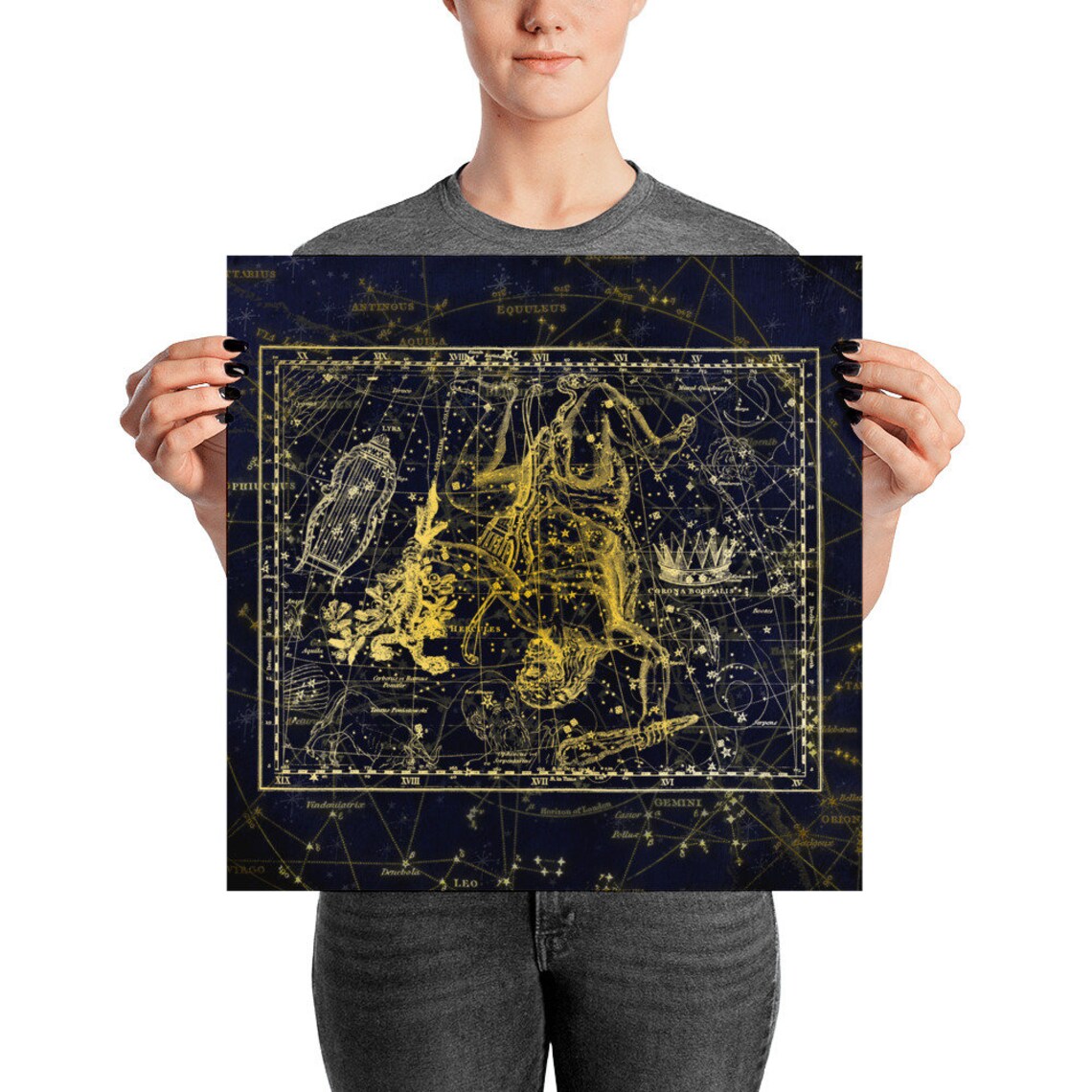 Hercules & Lyra - Greek Mythology Map - Etsy