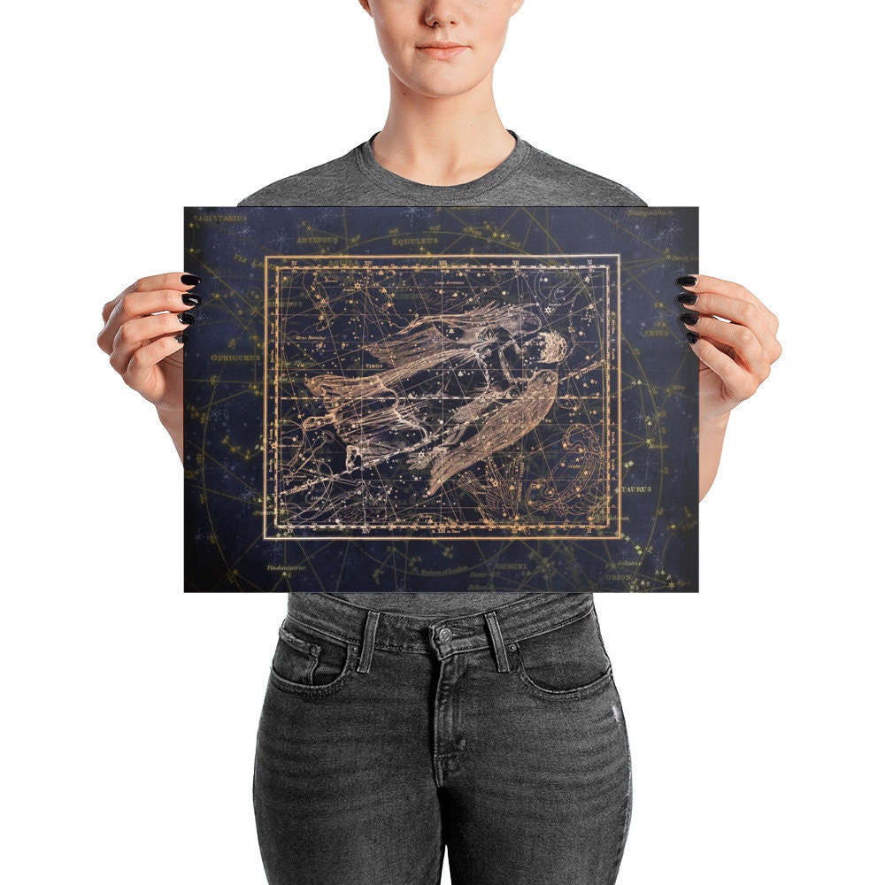 Virgo - Greek Mythology Star Map - Etsy