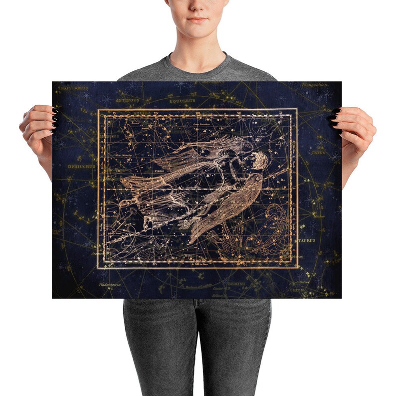 Virgo Greek Mythology Star Map - Etsy