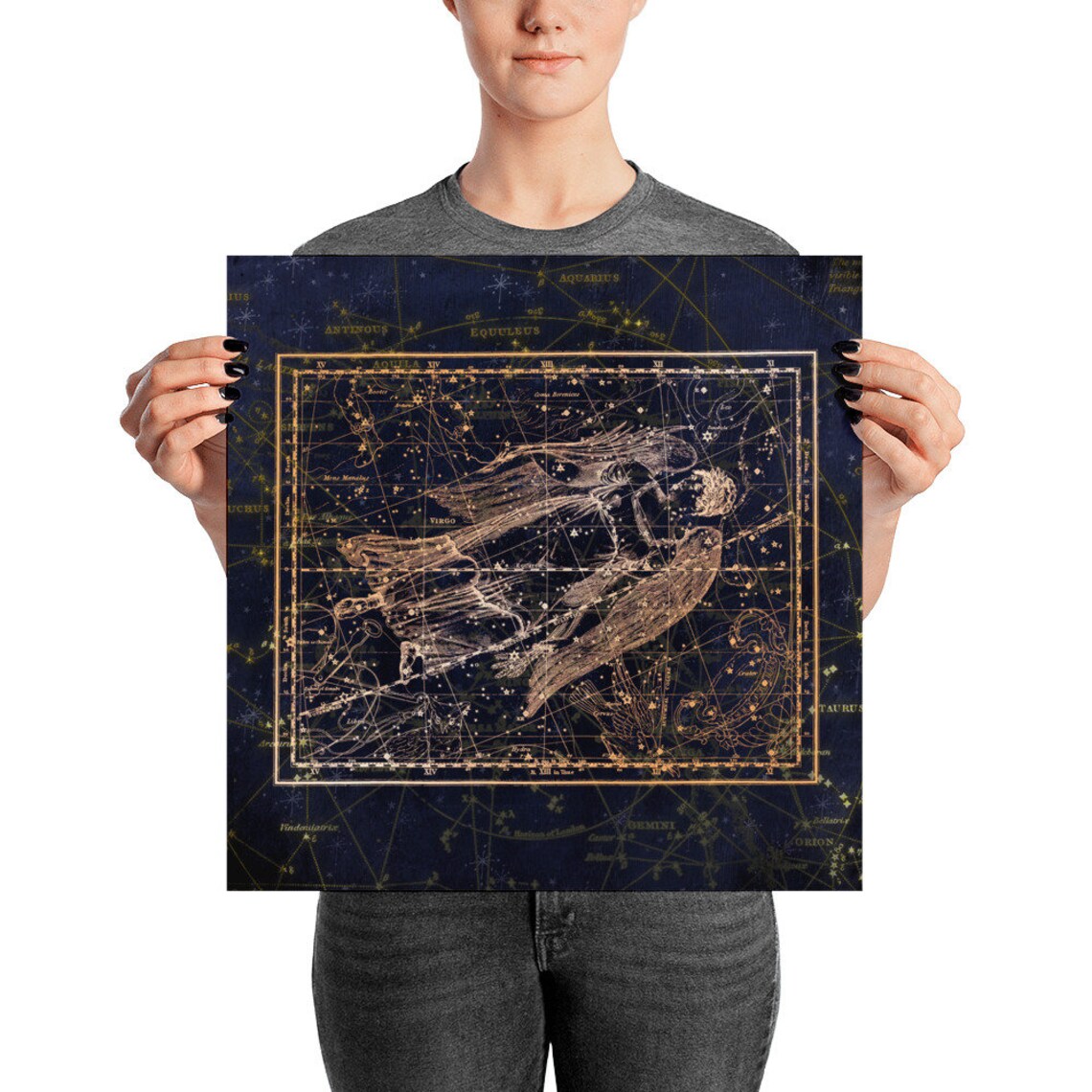 Virgo Greek Mythology Star Map | Etsy