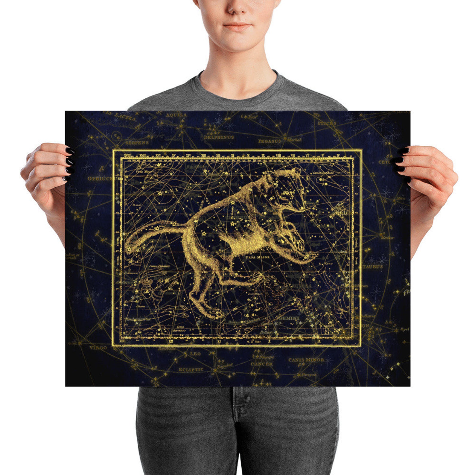 Ursa Major - Greek Mythology Star Map - Etsy