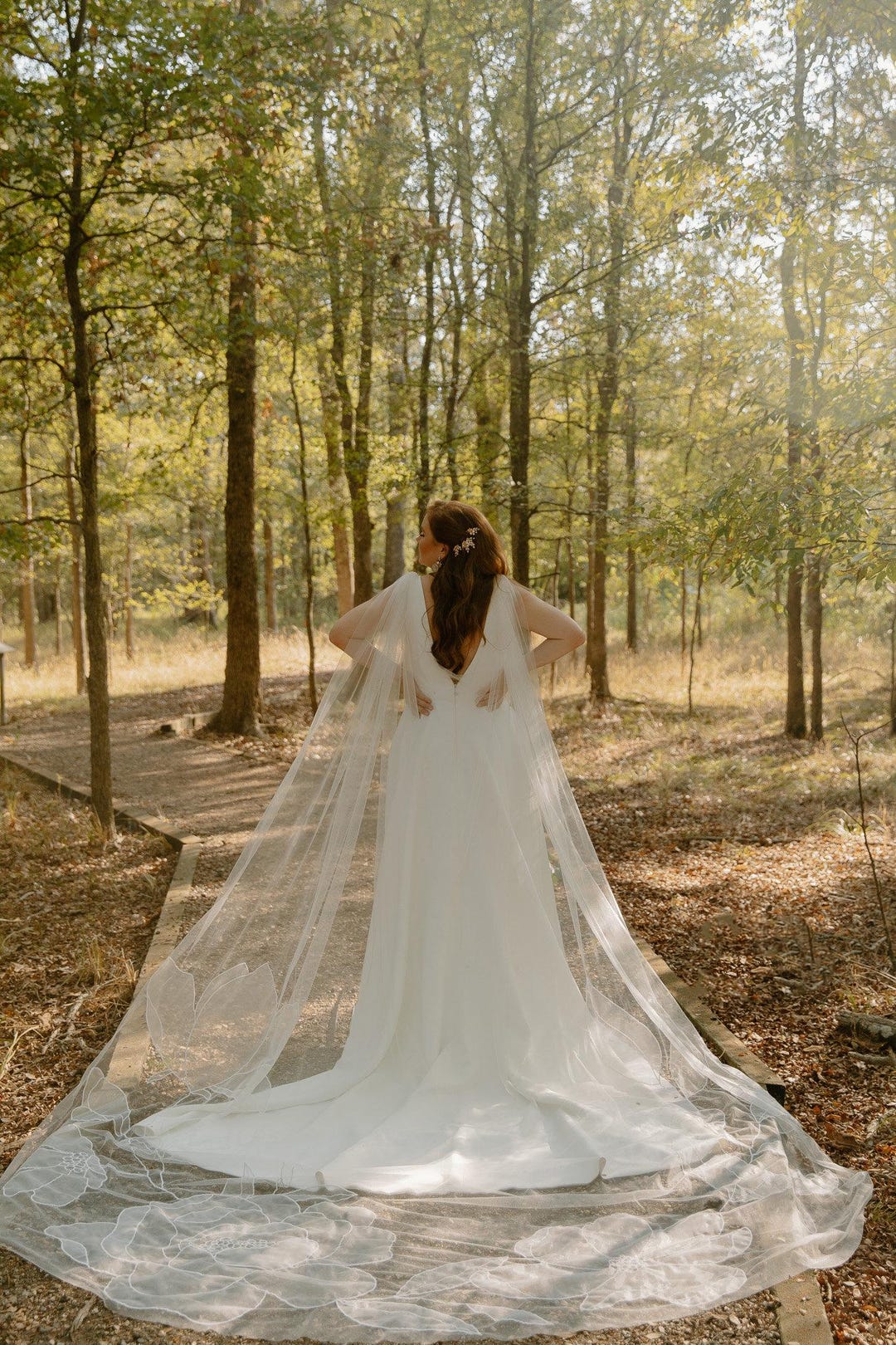 KAITIE | Ta.v076/chapel Organza Floral Cape/ Custom Cape/ Chapel ...