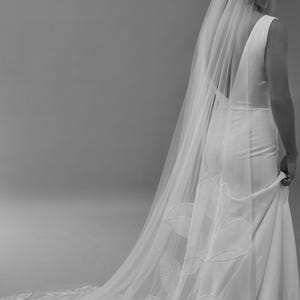 KAITIE | Cathedral Embroidery Floral Veil/ Custom Veil/ Wedding Veil ...