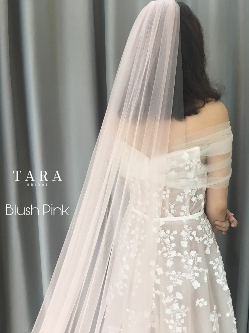 LUCY Ta.v.003/custom Floral Veil/lace Wedding Veil/one Tier | Etsy