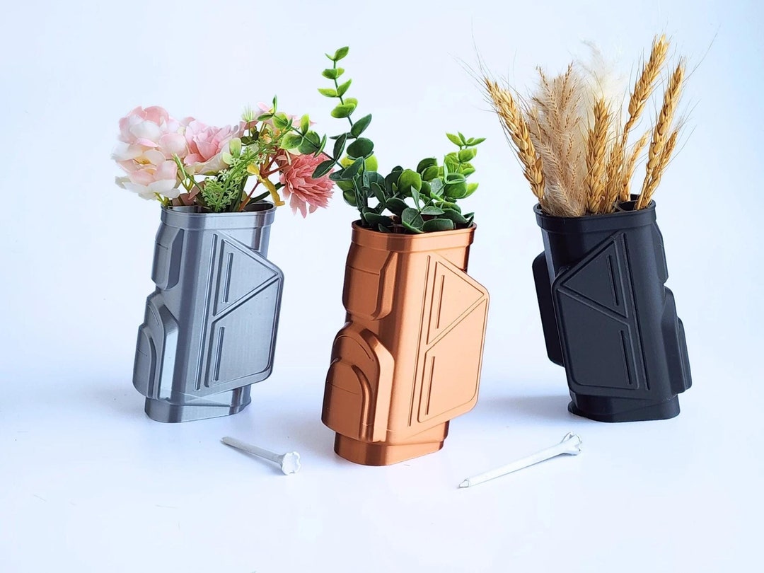 Golf Bag Planter: Novelty Golf Decor, Eco-friendly Plastic Vase - Etsy