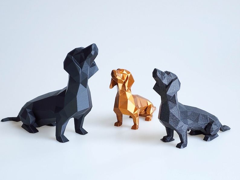Set of 3 Dachshund Figurines Sausage Dog Statues Dachshund - Etsy