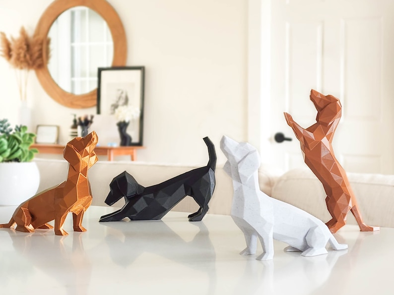 Set of 3 Dachshund Figurines | Sausage Dog Statues | Dachshund Gift ...