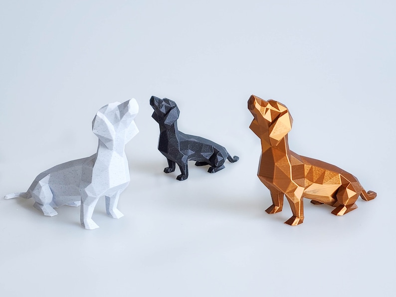 Set of 3 Dachshund Figurines Sausage Dog Statues Dachshund - Etsy