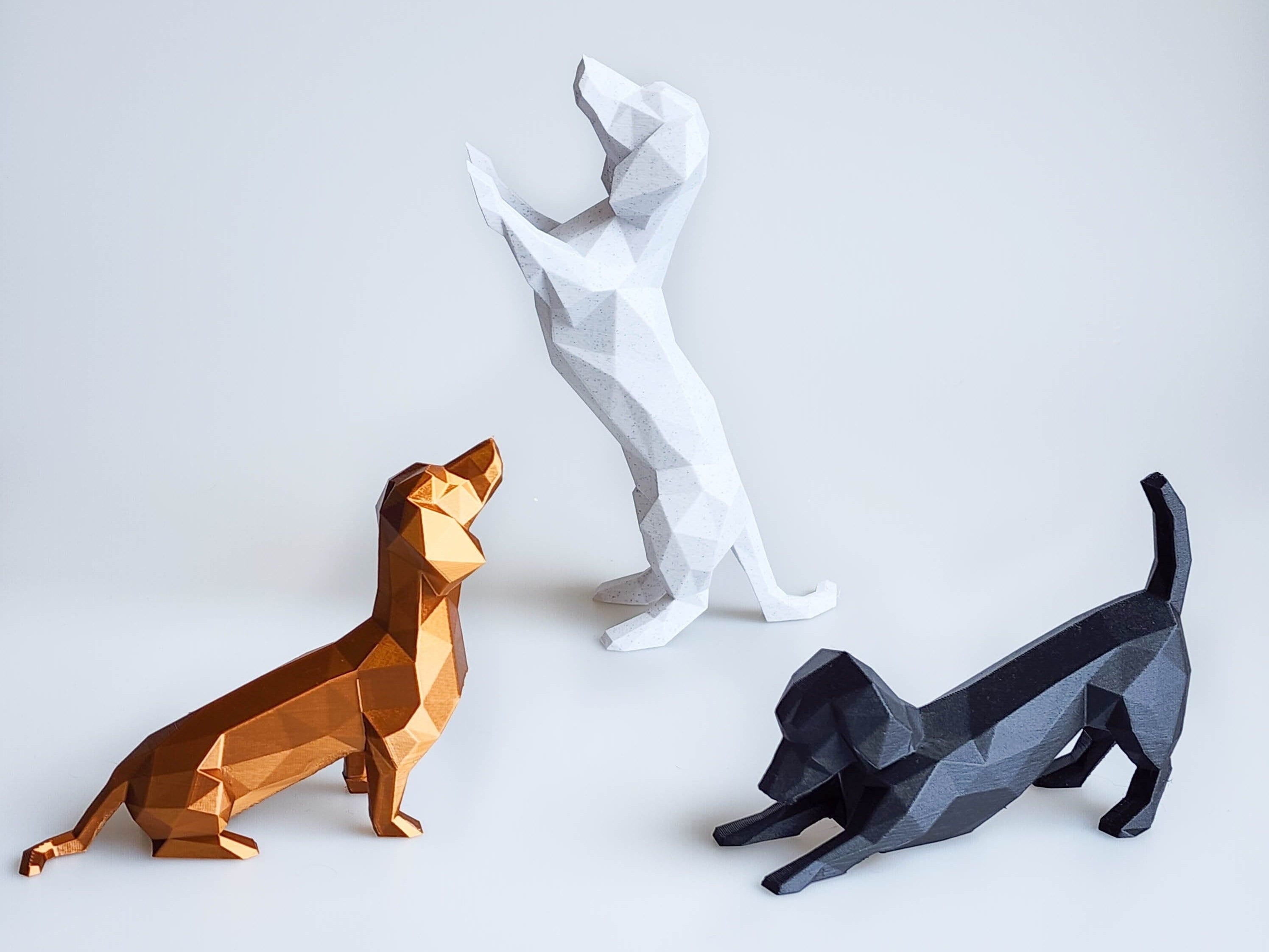 Set of 3 Dachshund Figurines Sausage Dog Statues Dachshund - Etsy