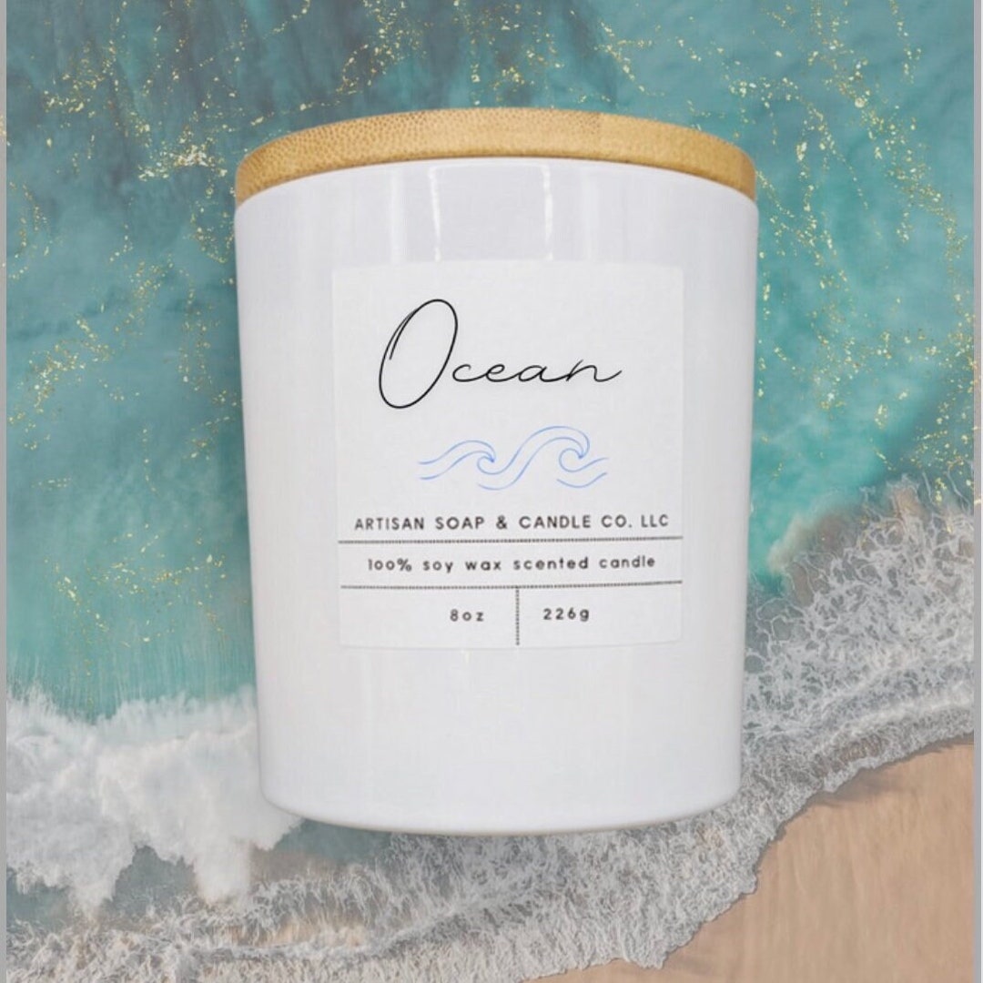 Ocean Scented Candle Summer Beach Soy Candle Gifts - Etsy
