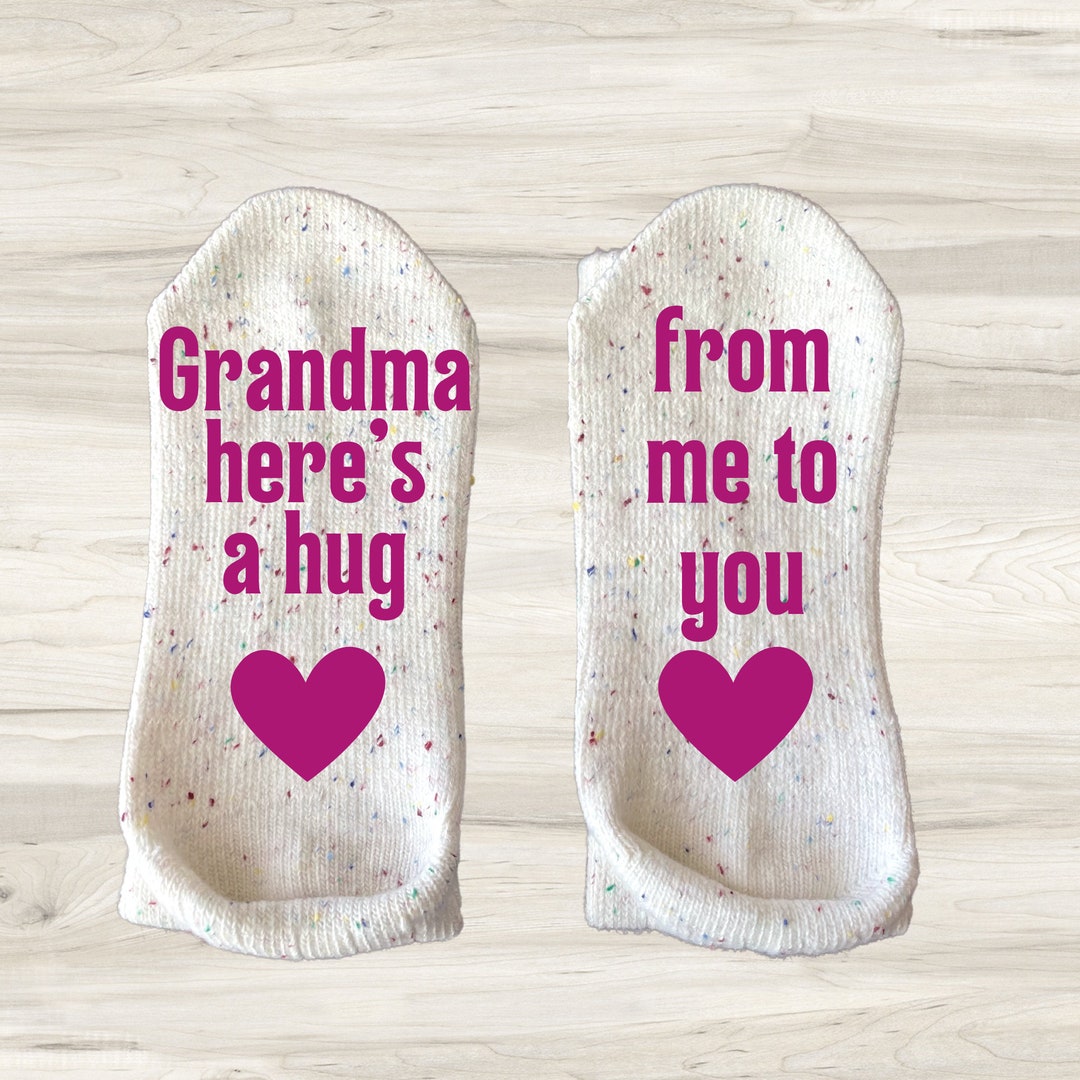 Grandma Here's A Hug Socks, Mother's Day Gift - Etsy