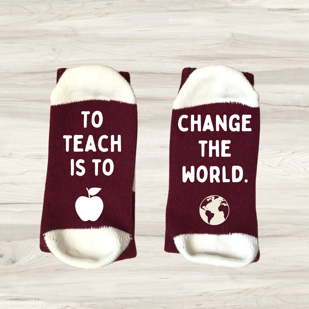 Teacher Socks Gift for Teacher Book Gift for Teacher Teacher ...