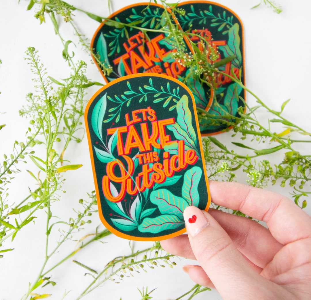 Take This Outside Vinyl Sticker | Nature Lover Sticker | Hiking Sticker ...