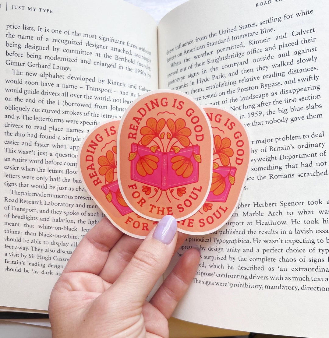 Reading is Good for the Soul Sticker | Book Sticker | Library Sticker ...