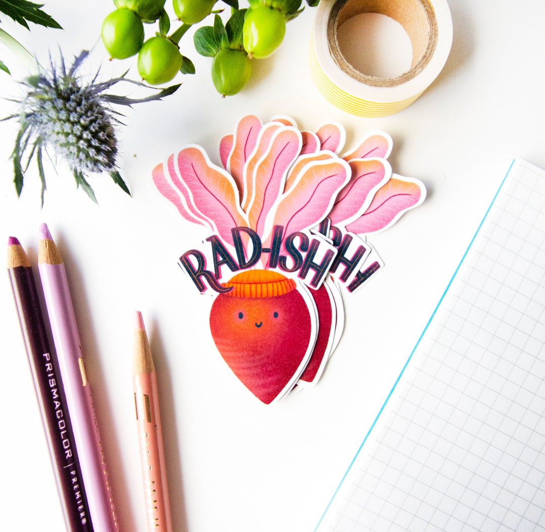 Rad-ish Sticker | Vinyl Sticker - Etsy
