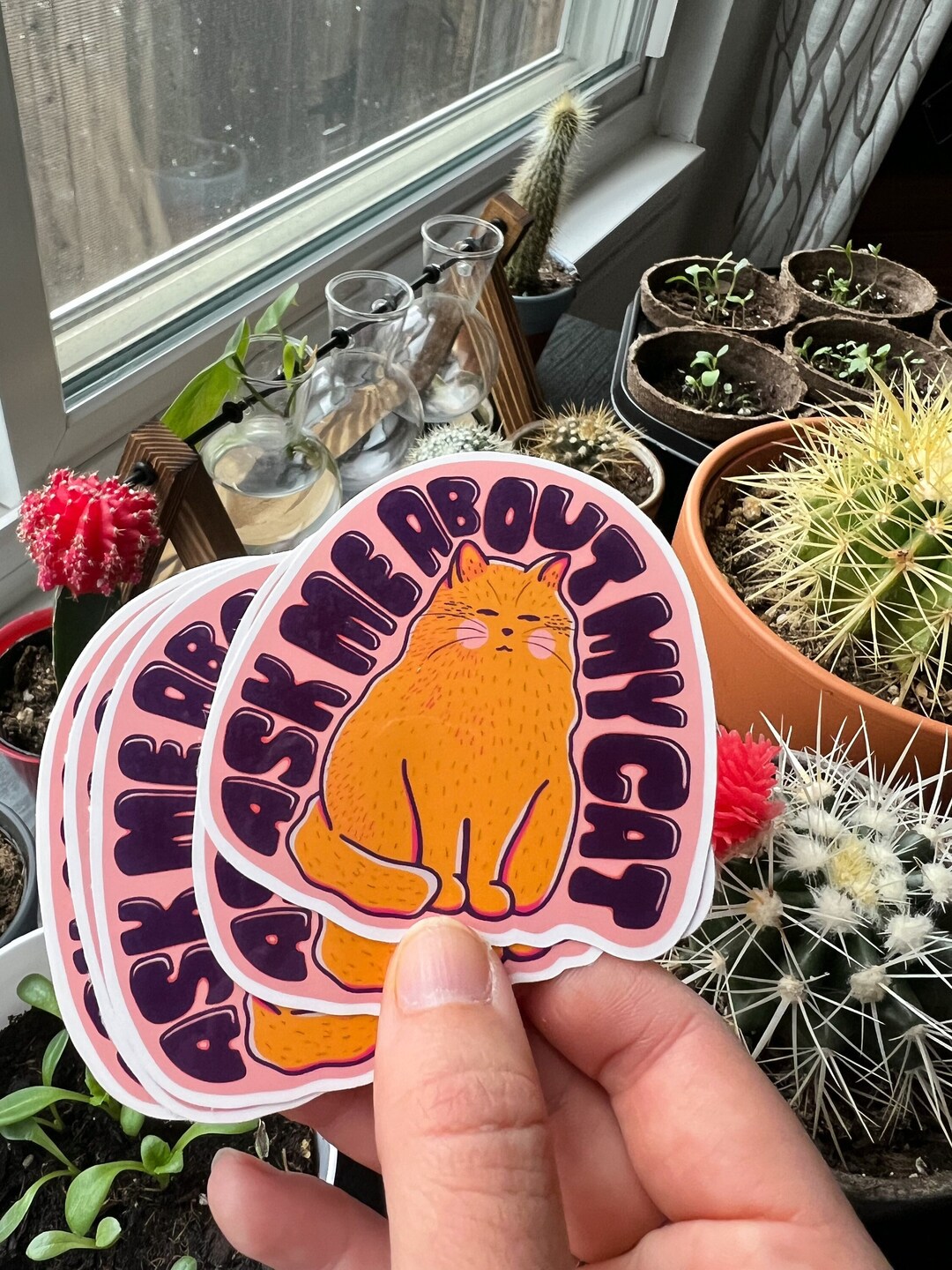 Cat Lover Sticker | Cat Mom | Custom Cat Sticker - Etsy