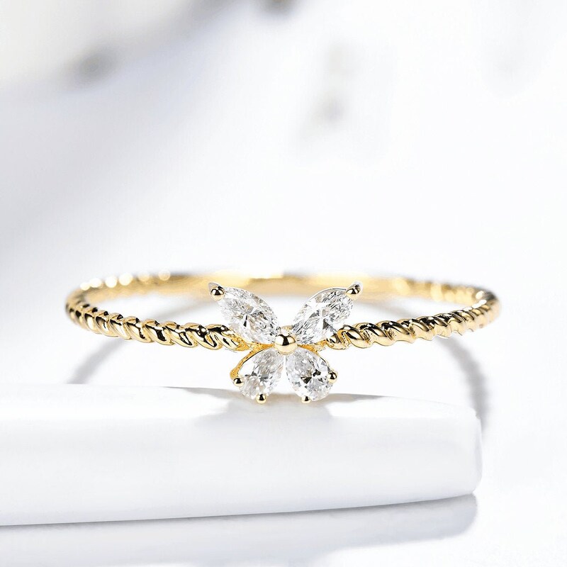 Gold Butterfly Ring - Etsy