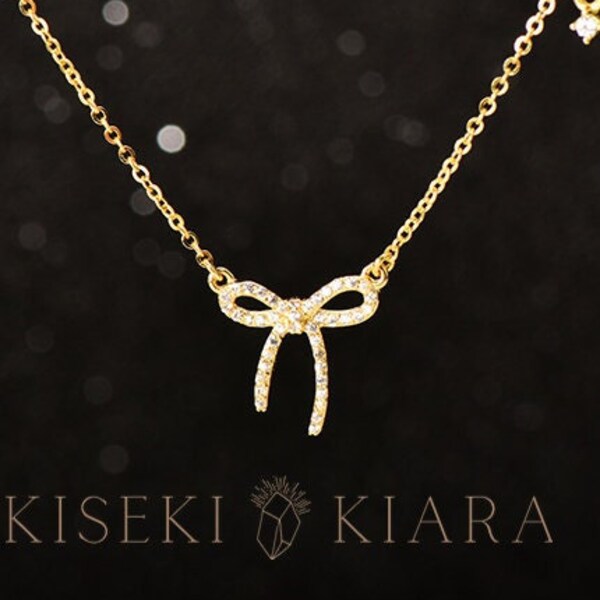 Ribbon Tie Necklace - Etsy