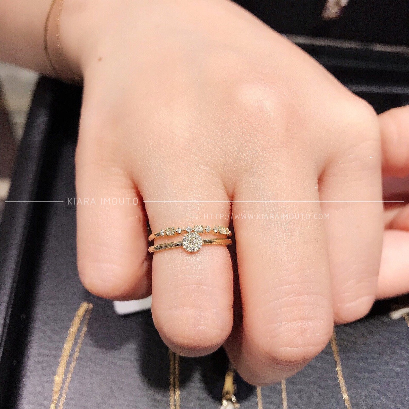 14 Karat Gold Simple Round Diamond Ring Circle Diamond Ring - Etsy