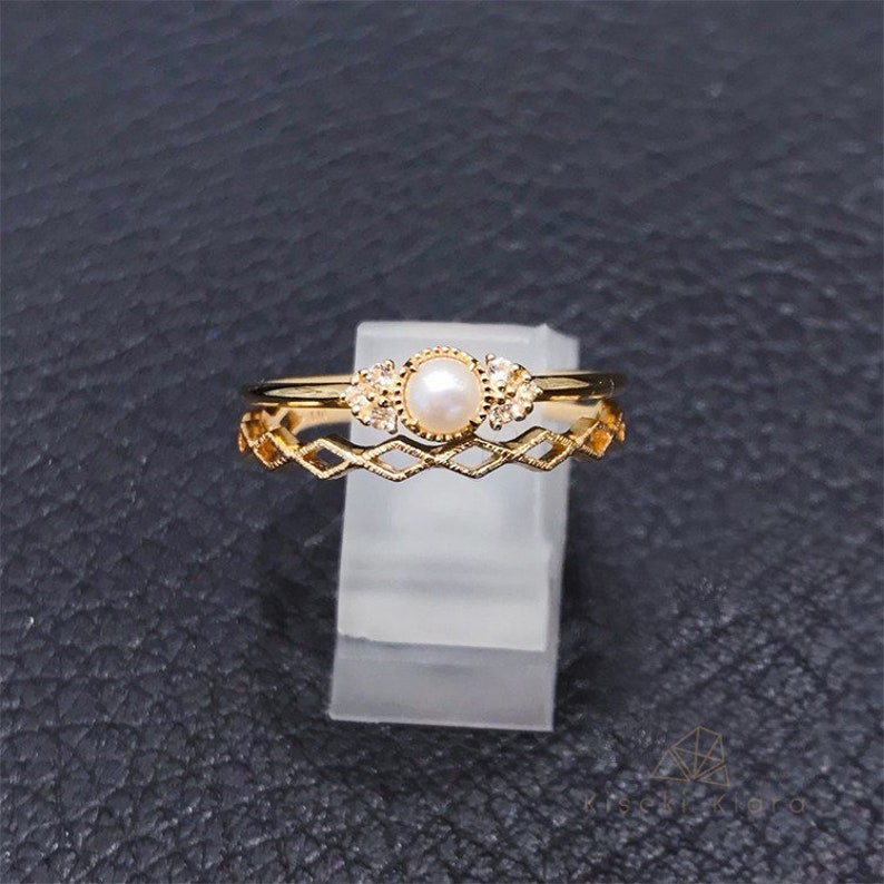 Beautiful Japanese Rings Freshwater Pearl Ring Dainty Rings - Etsy