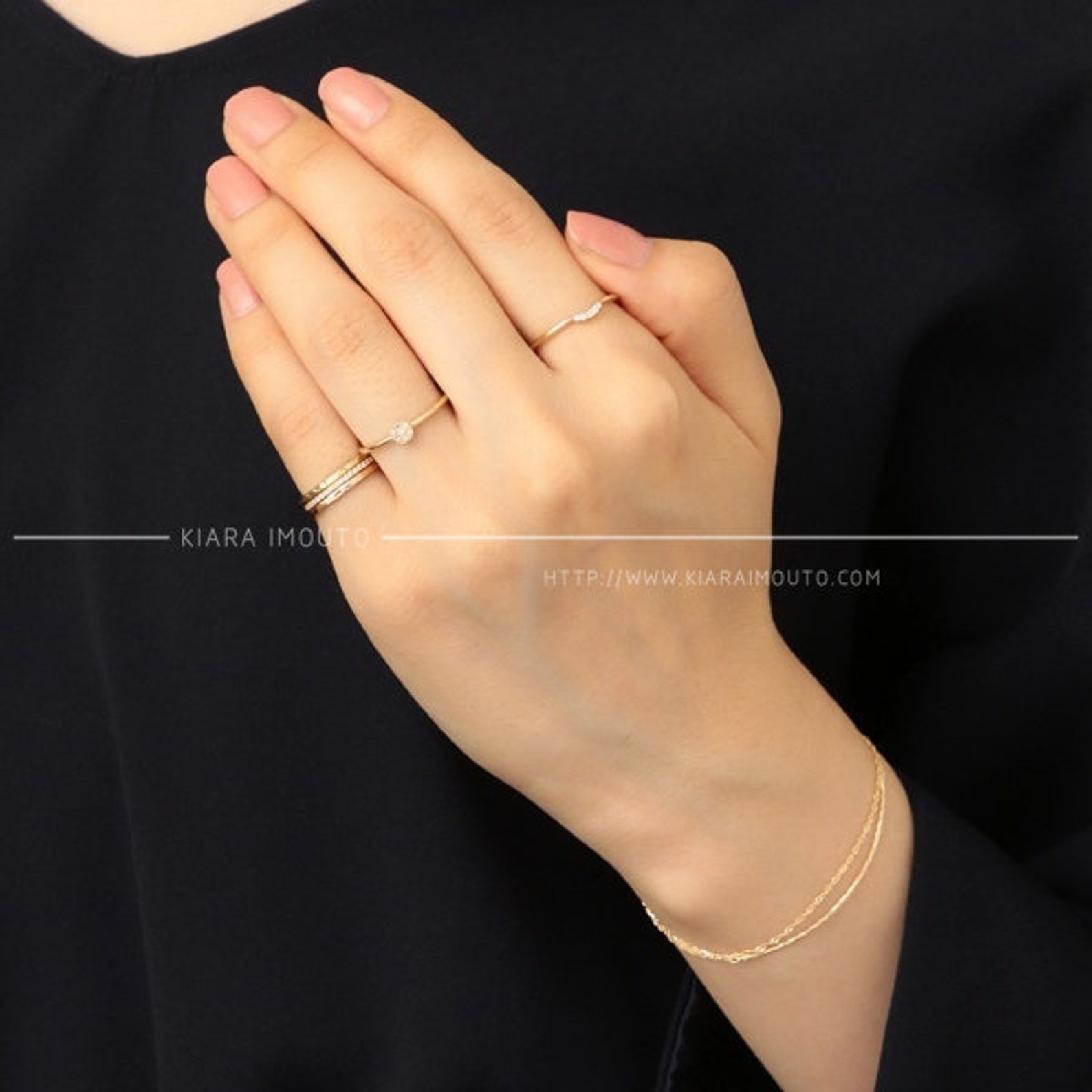 14 Karat Gold Simple Round Diamond Ring Circle Diamond Ring - Etsy